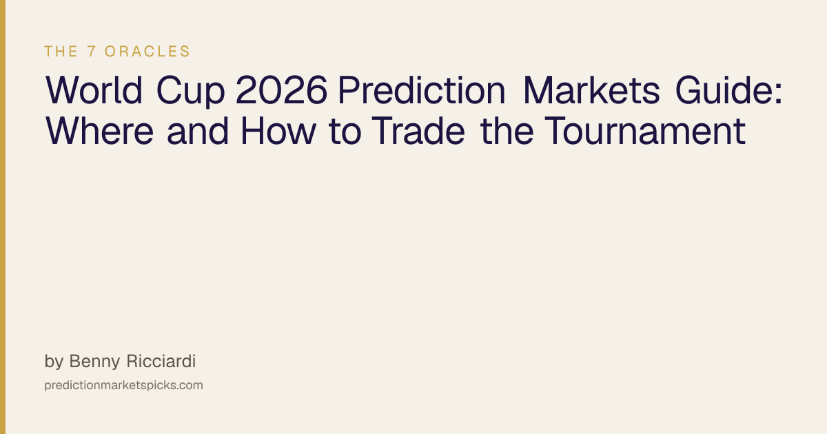 World Cup 2026 Prediction Markets Guide: Where and How to Trade the ...